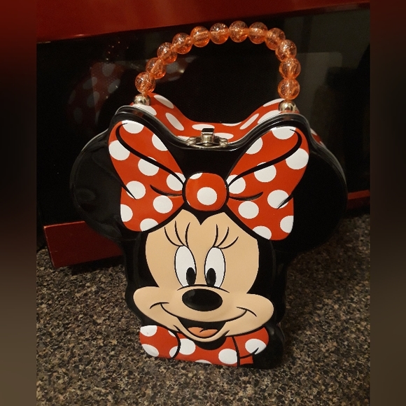 Disney | Accessories | Disney Minnie Mouse Tin Carrier Purse Lunchbox ...